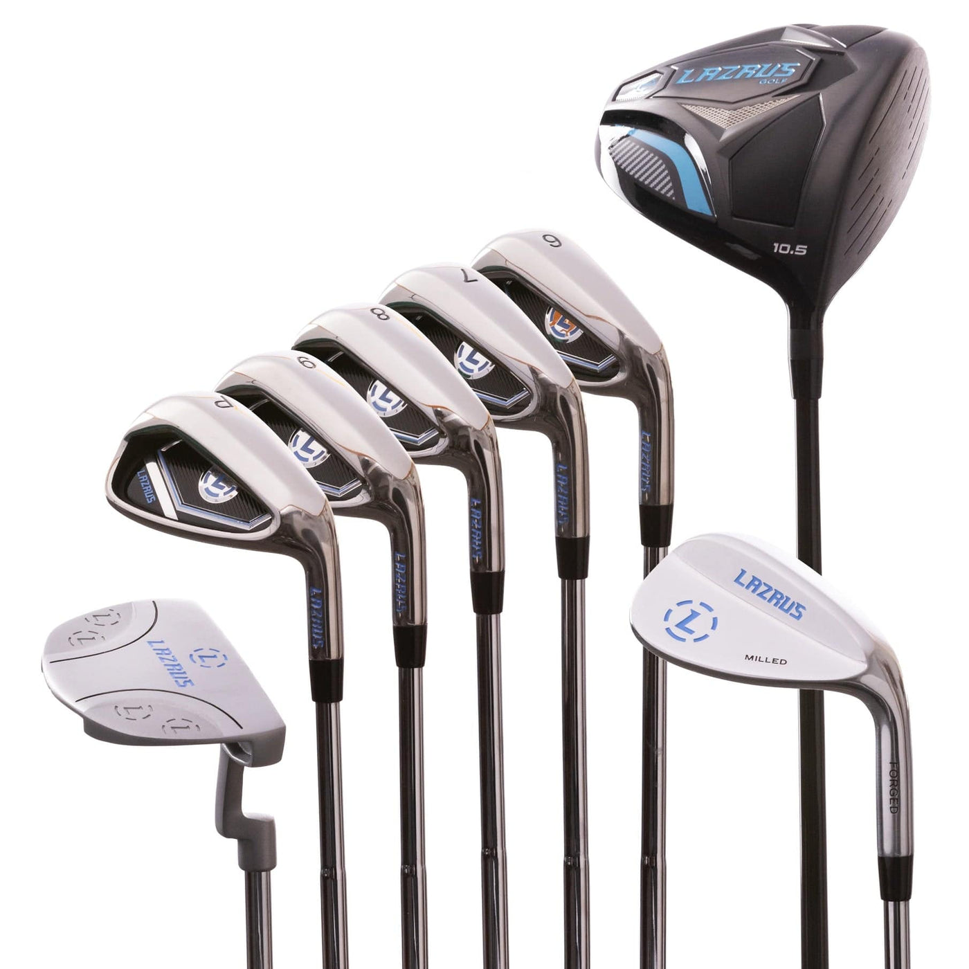 Lazrus Golf 8 pc Set - Driver, 6-PW Irons, 56° Wedge, Putter — LAZRUS Golf